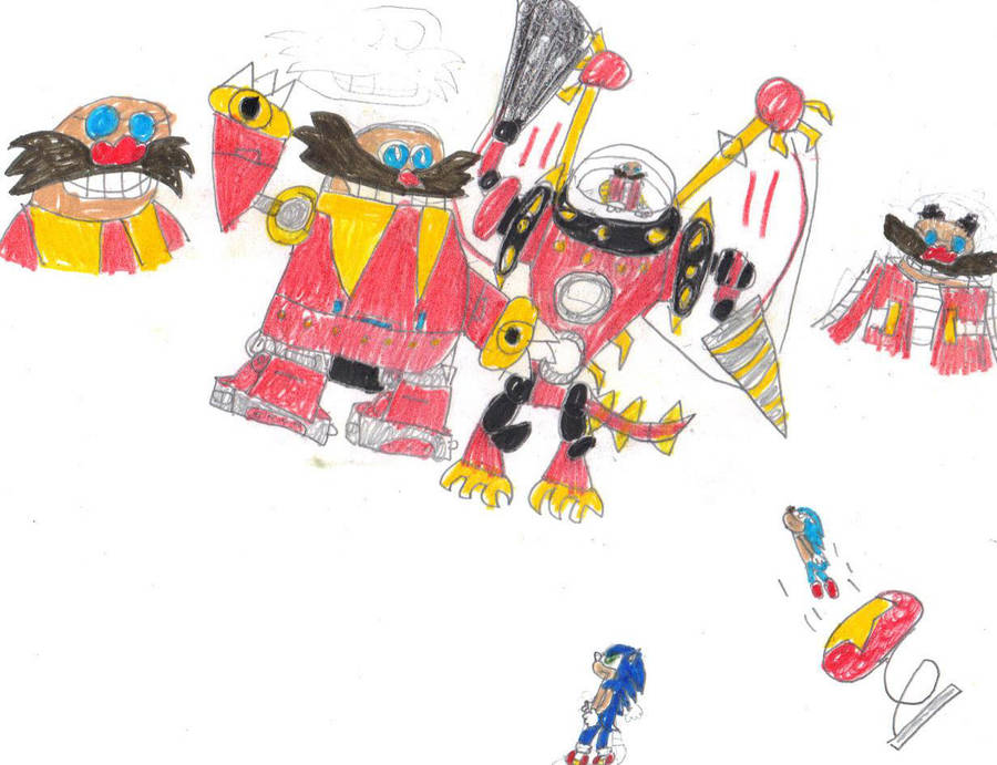 Death egg robot and Egg dragoon vs Sonic and Sonic by TheEwerithingKing ...