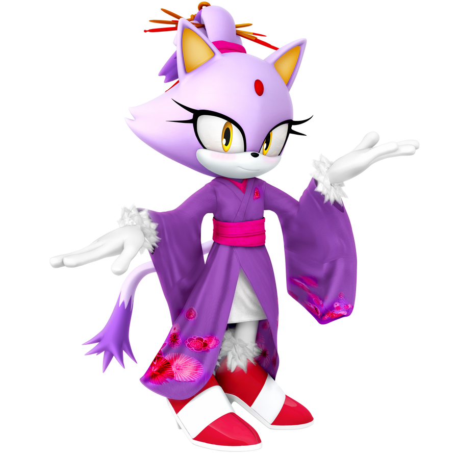 New Years Render 2018: Kimono Blaze the Cat by Nibroc-Rock on DeviantArt