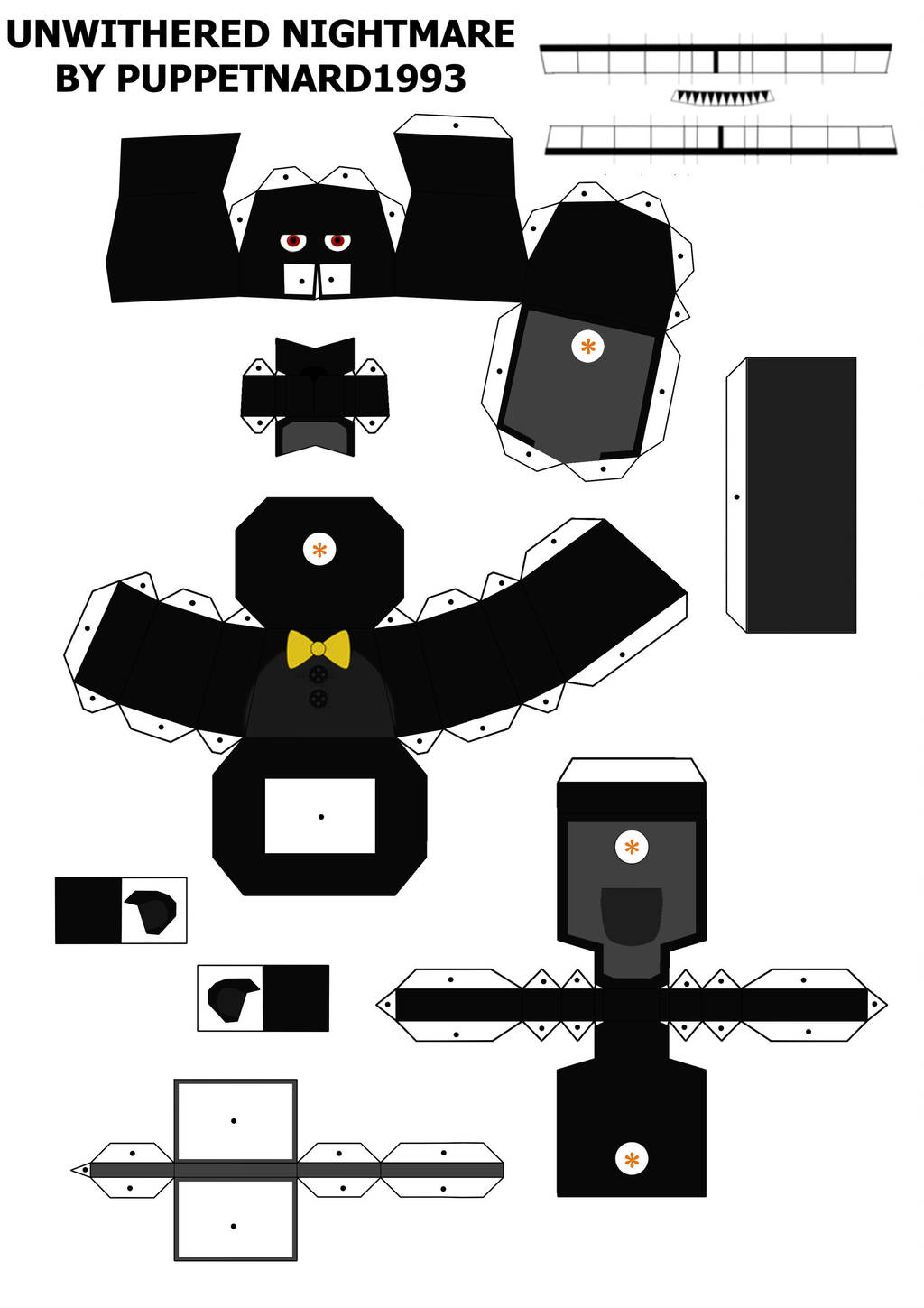 Unwithered Nightmare Papercraft Pt 1 by PUPPETNARD1993 on DeviantArt