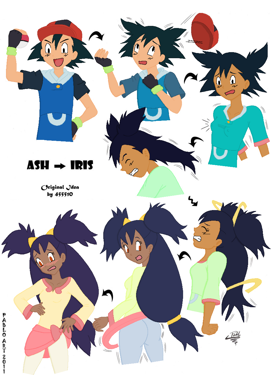 Ash into Iris Colored by Firingwall on DeviantArt