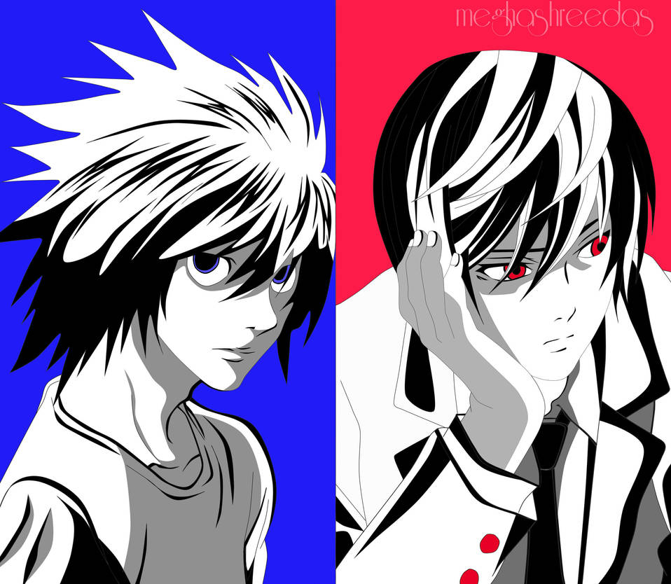 Light and L (Death Note) by meghashreedas on DeviantArt