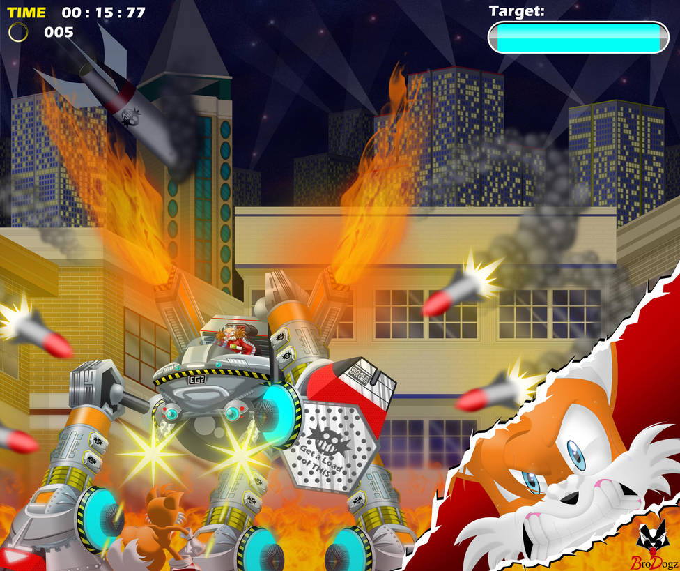 Comm: Tails v Eggman - Final Boss by BroDogz on DeviantArt