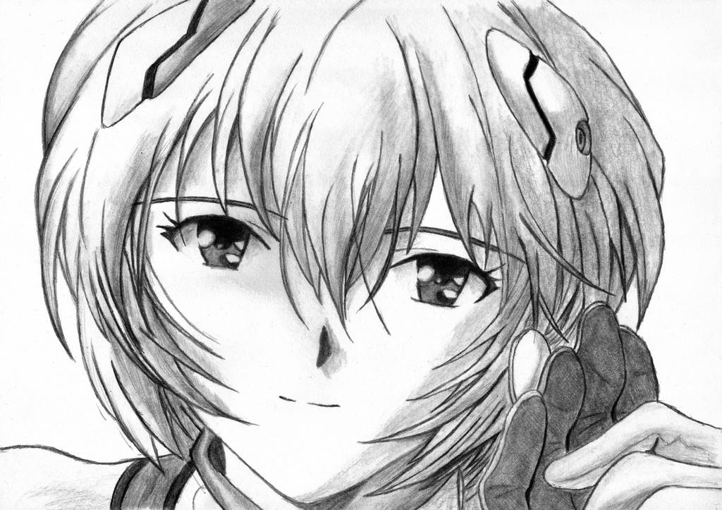 Rei Ayanami pencil drawing by Jompie on DeviantArt
