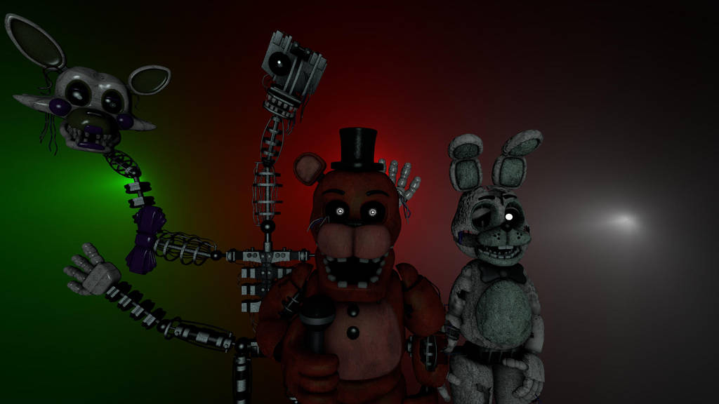 (fnaf sfm) redbear white rabbit and tangle by sammy2005 on DeviantArt