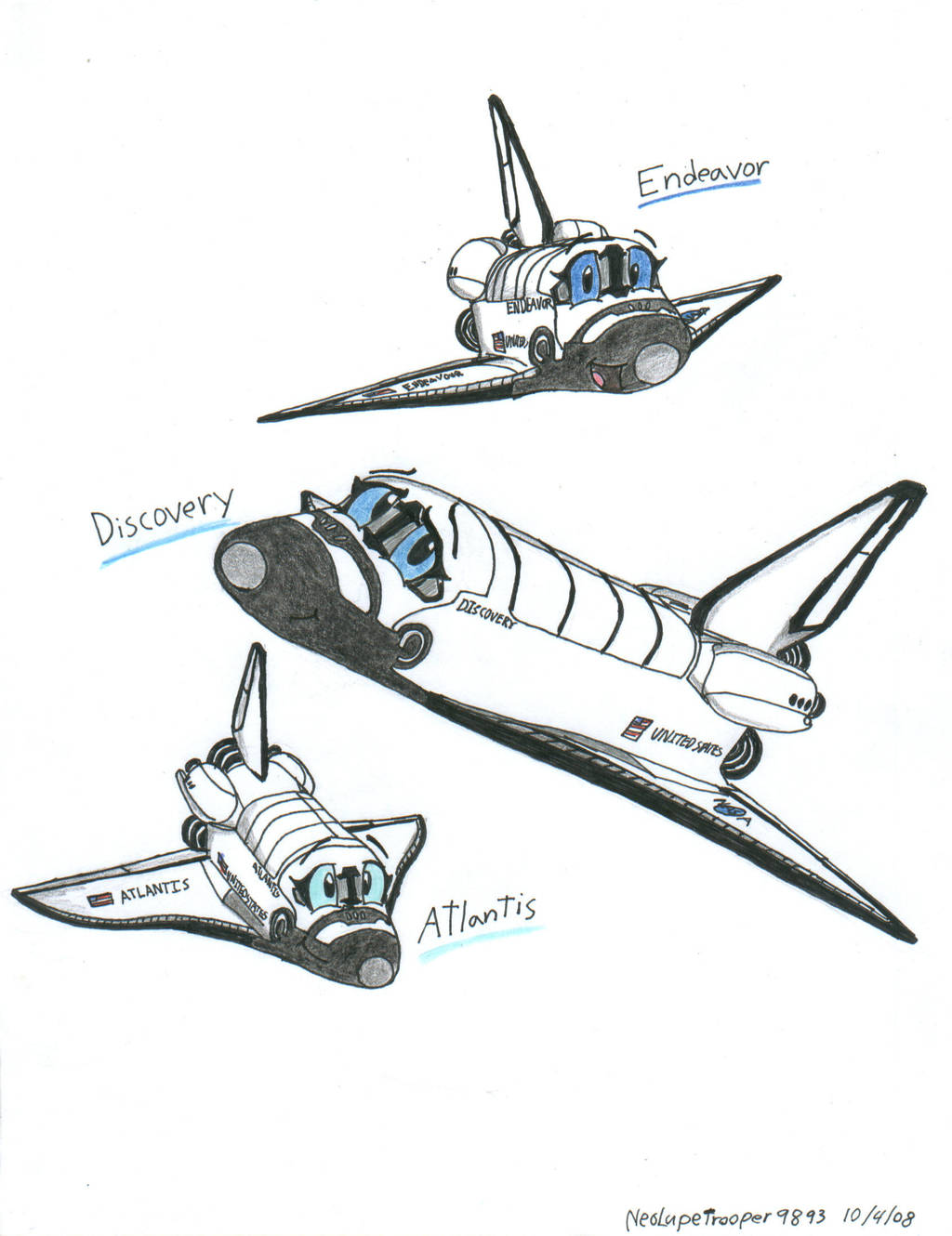 Chibi Space shuttles by WMDiscovery93 on DeviantArt