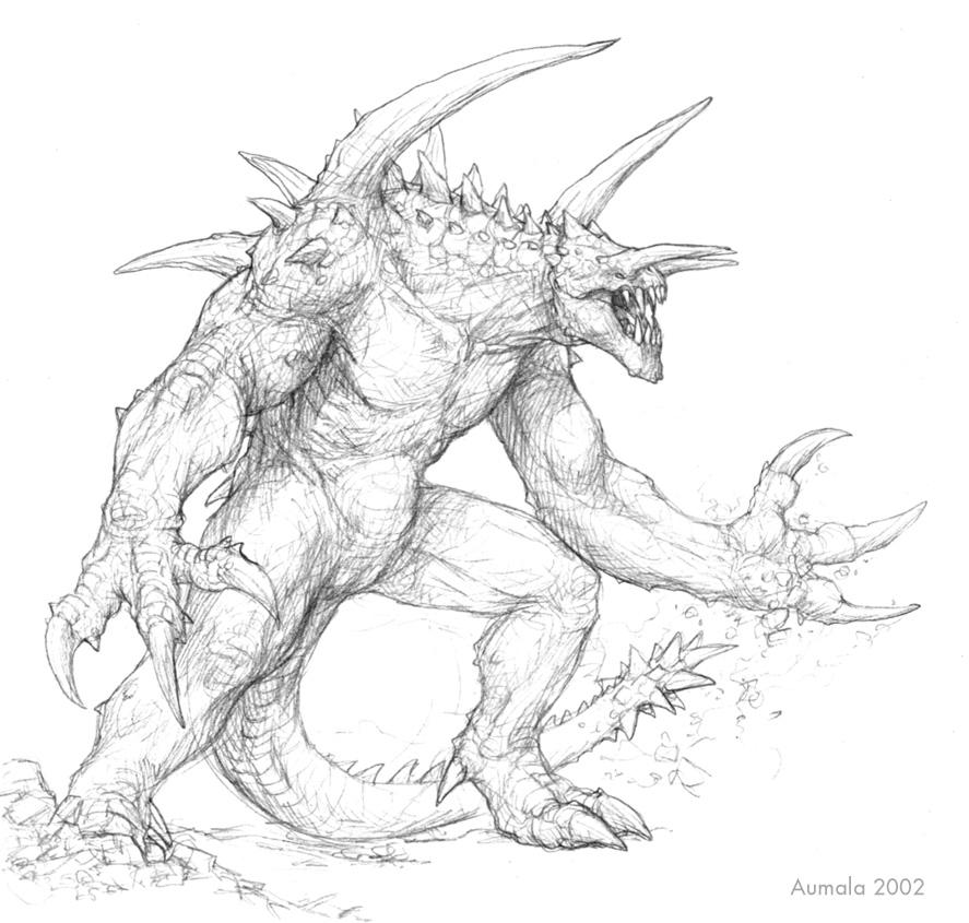 A Humanoid Tarrasque by Osmatar on DeviantArt
