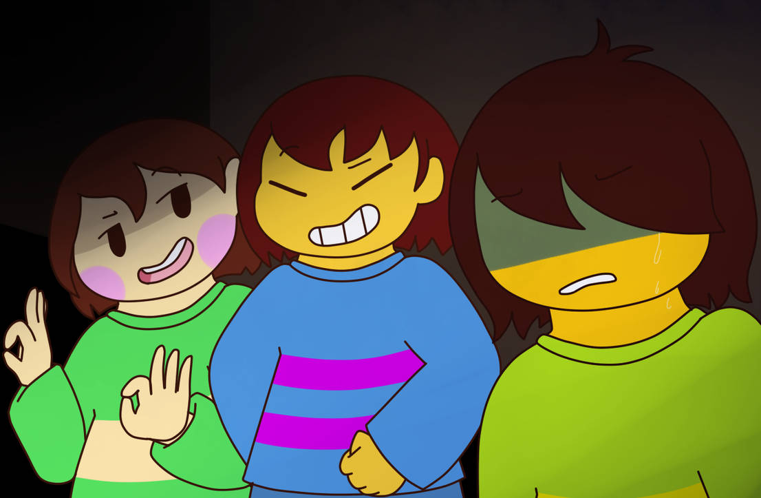 frisk and chara recruiting kris for the kfc squad by sparklingdemon on ...