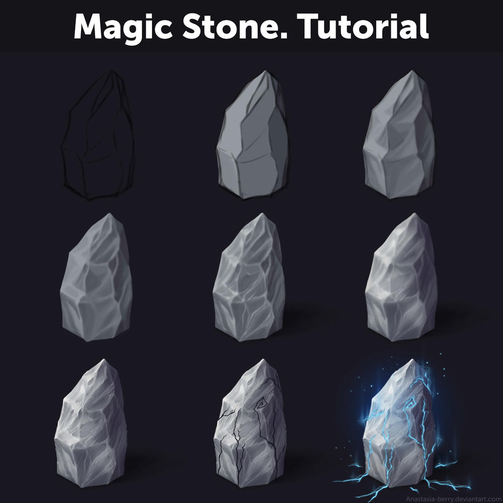 Magic Stone. Tutorial by Anastasia-berry on DeviantArt