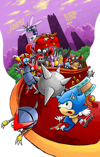 Sonic in the Spring Yard Zone by gsilverfish on DeviantArt