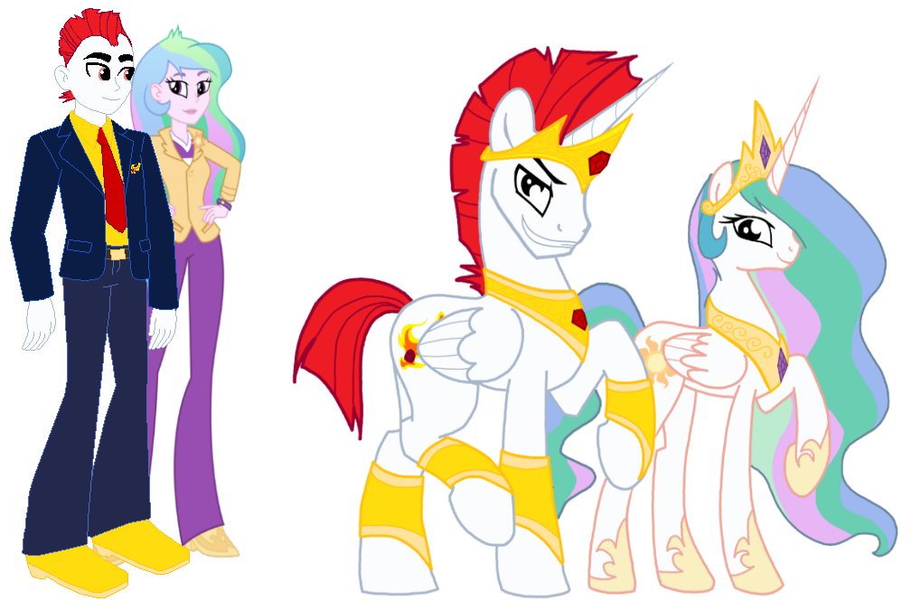 Prince Comet and Princess Celestia by Jdueler11 on DeviantArt