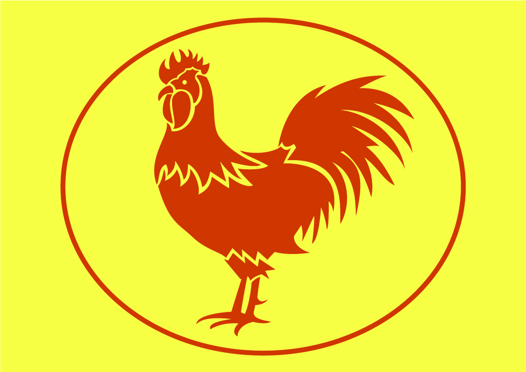 Black Rooster Flag