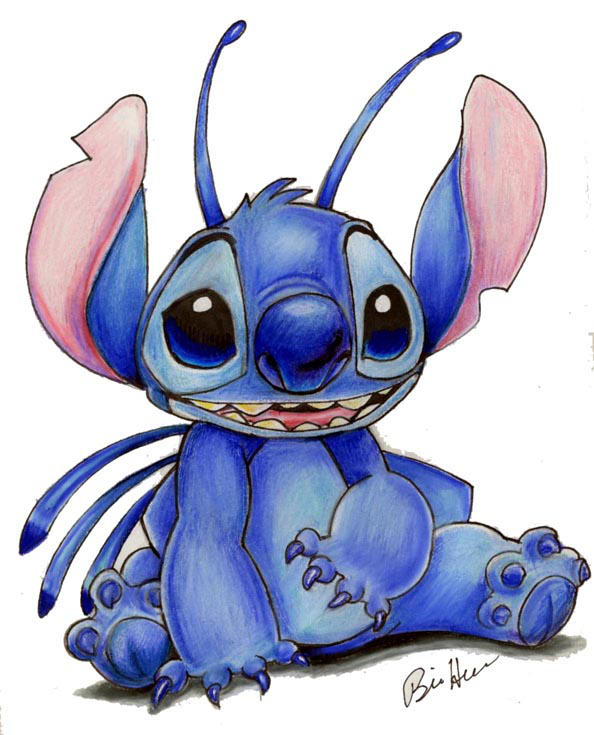 Colored pencil Stitch by Hesstoons on DeviantArt