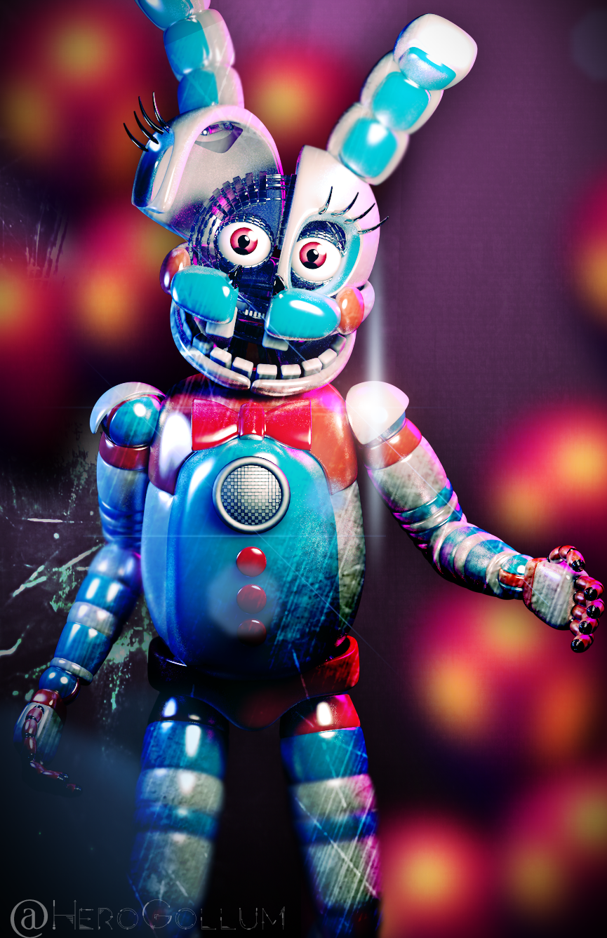Funtime Bonnie FILLER Render by HeroGollum on DeviantArt