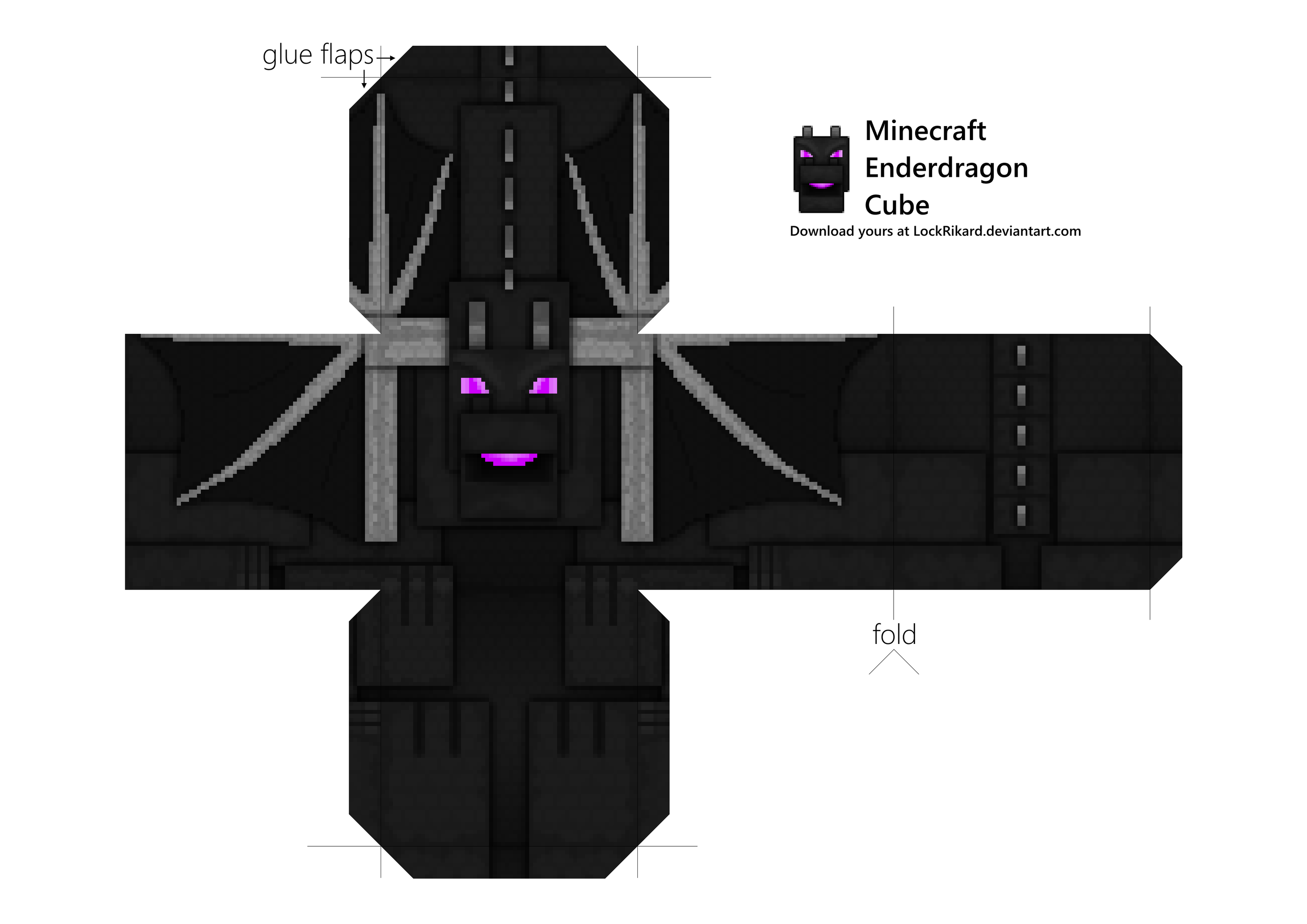 Enderdragon Cube Papercraft By LockRikard On DeviantArt