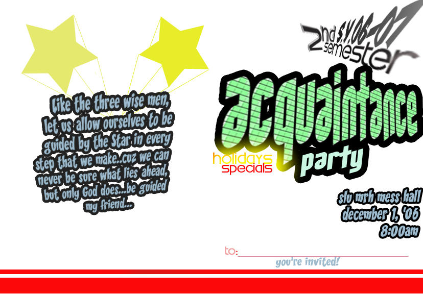 Invitation: Acquaintance Party by chagogago on DeviantArt
