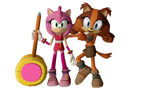 [MMD] (Sonic Boom) Amy and Sticks by YelenBrownRaccoon on DeviantArt