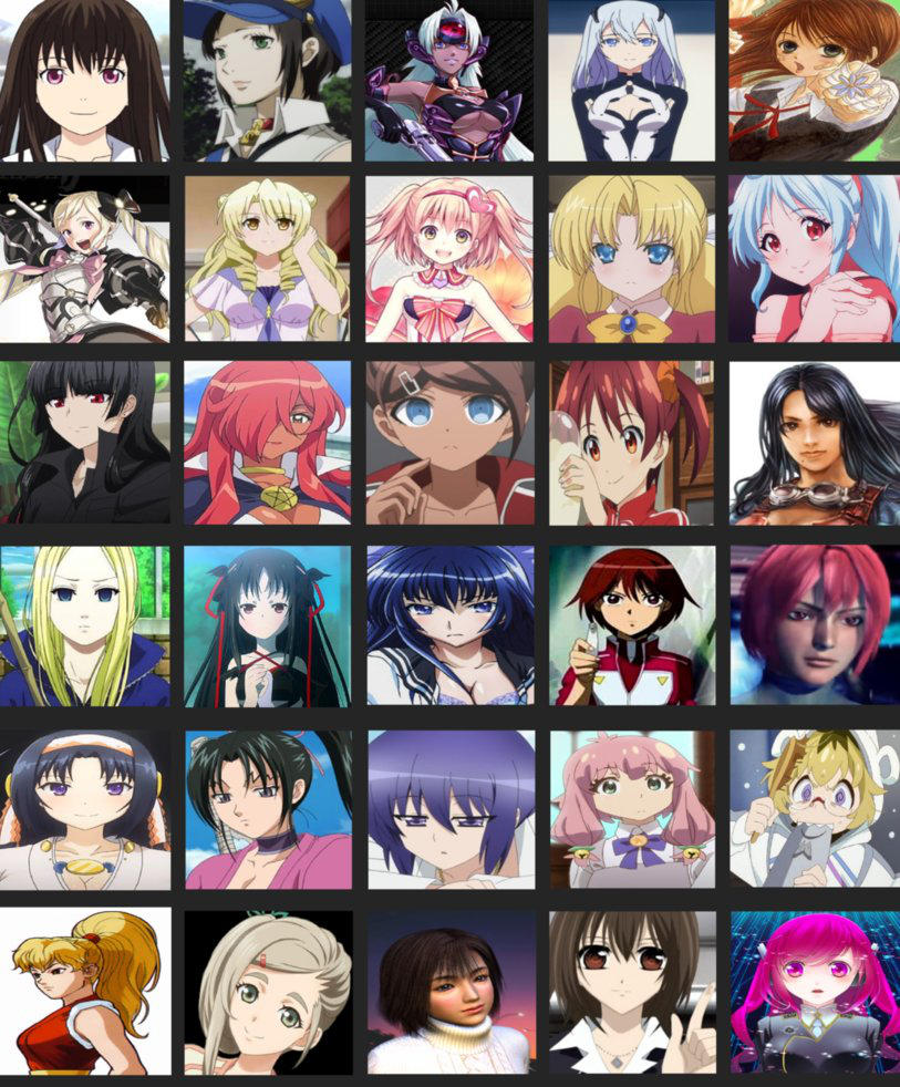 Waifu favourites by redder234 on DeviantArt