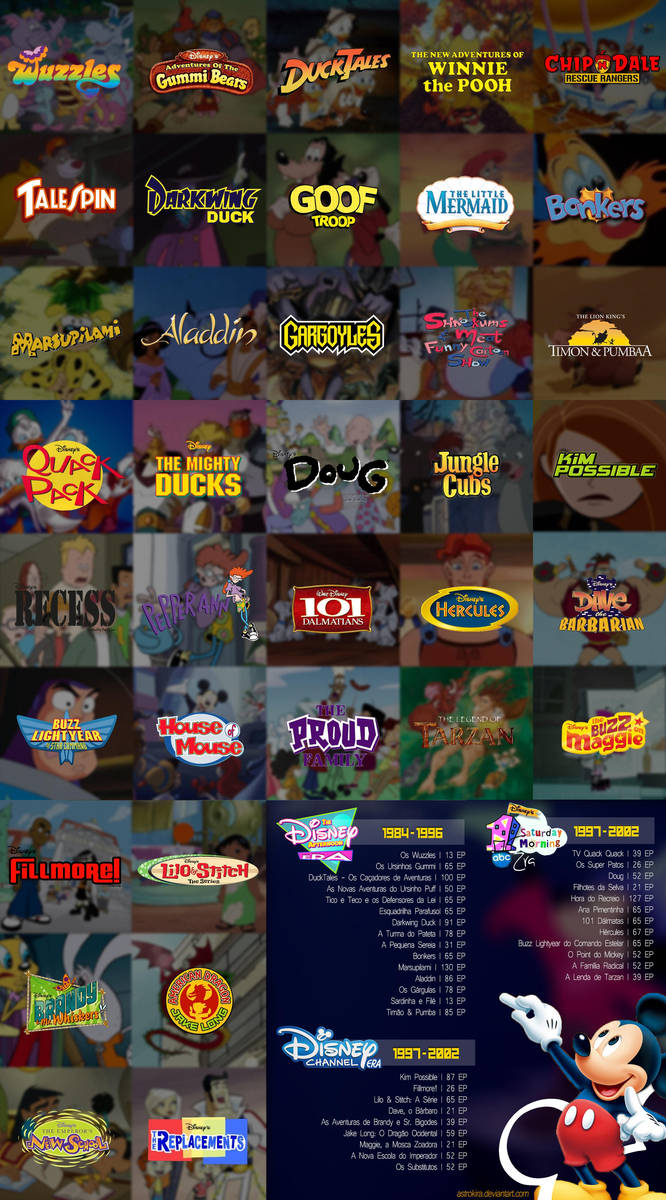 All The Original Disney Channel Cartoons by Astrokira on DeviantArt