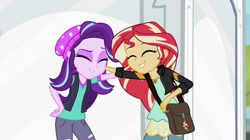 Starlight Glimmer and Sunset Shimmer smiling toget by rosewitchcat on ...