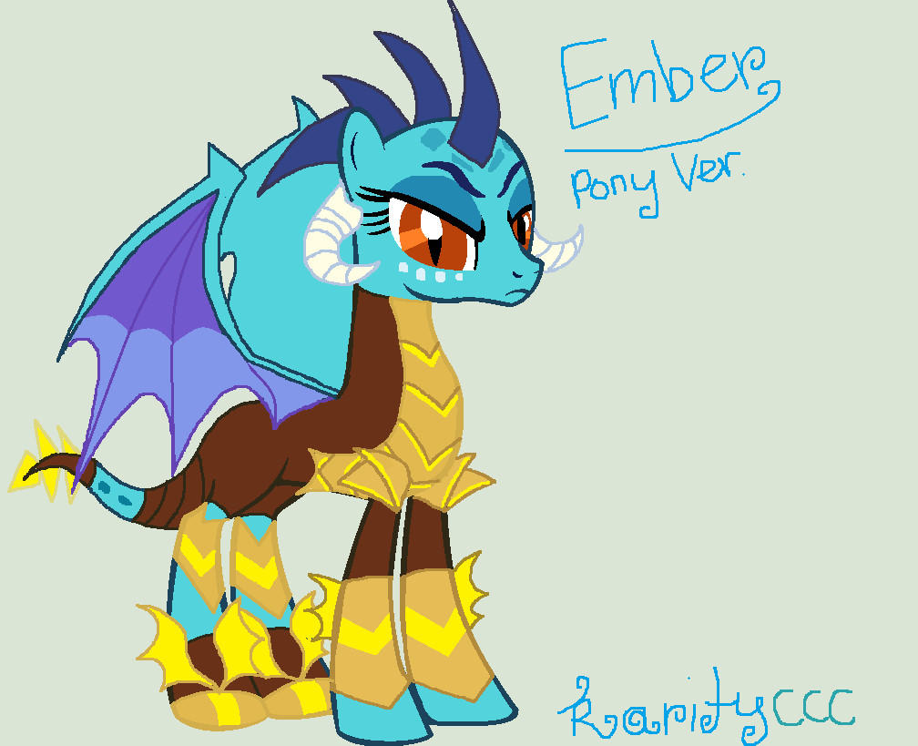 MLP Princess Ember (Pony Version) by RarityChitChatCity on DeviantArt