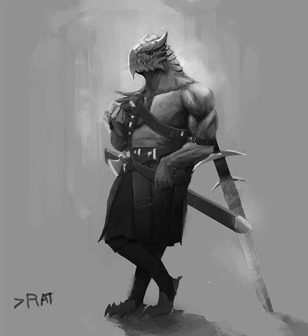 Dragonborn Barbarian by RhorseAnon on DeviantArt