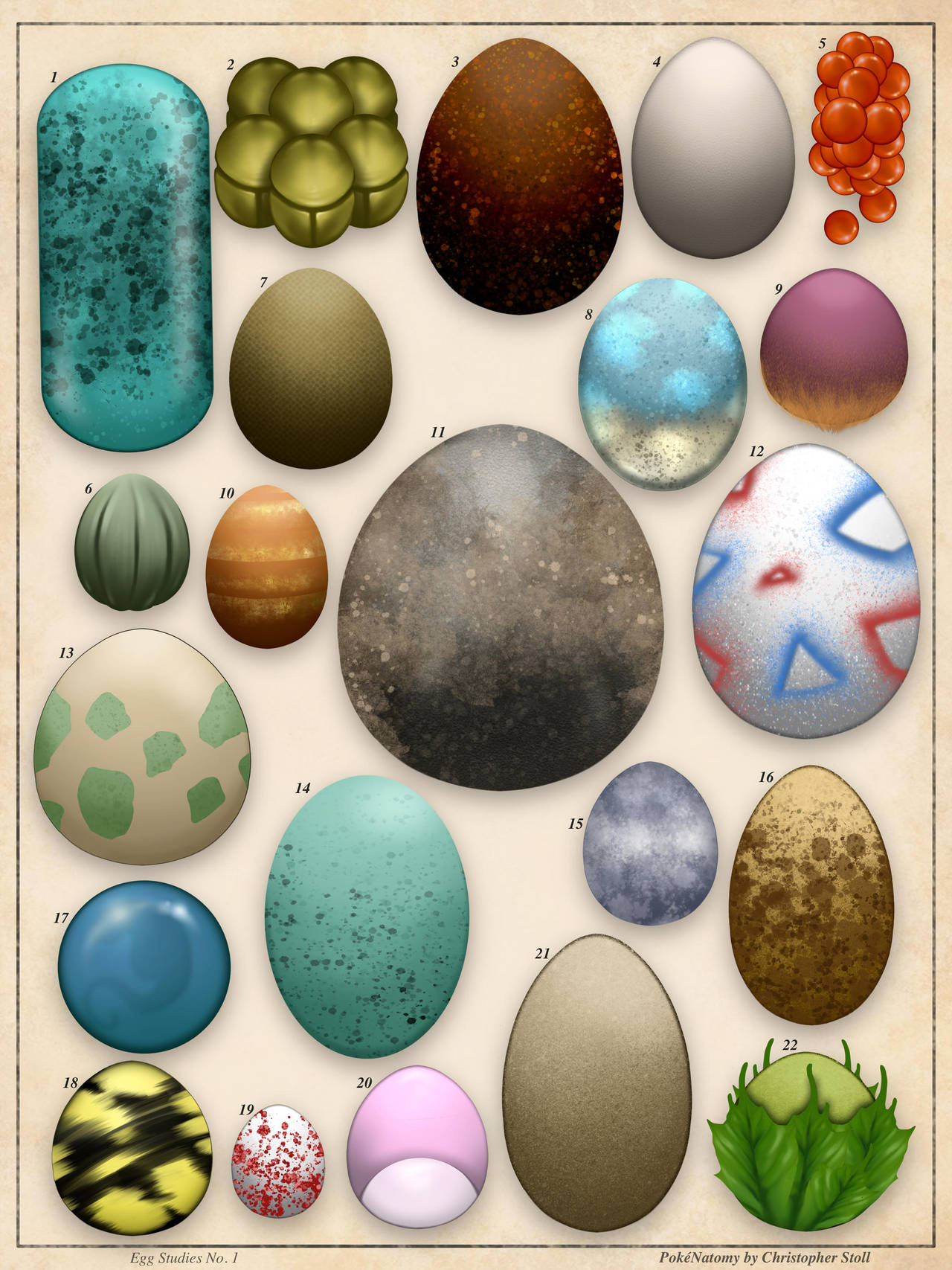 Pokemon Eggs Study No. 1 by Christopher-Stoll on DeviantArt