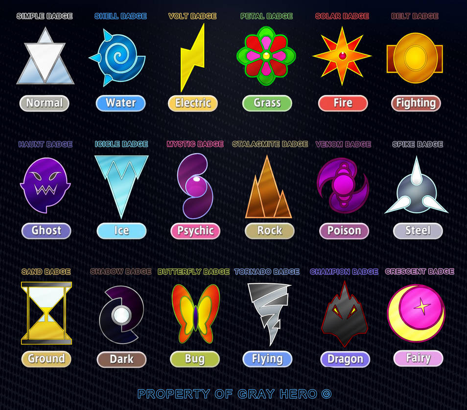 Fan Made Pokemon Gym Badges by gray-hero on DeviantArt Fan Made Pokemon Gym Badges by gray-hero on DeviantArt