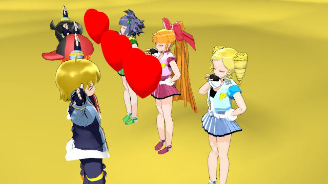 [MMD] PPGZ blowing a kiss to the RRBZ by Lauragira on DeviantArt