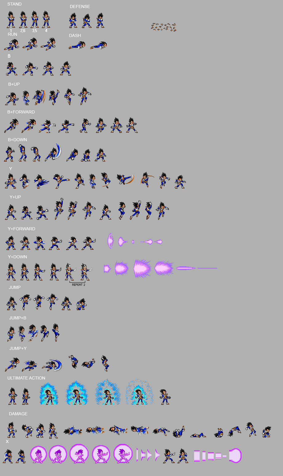 Vegeta saiyan saga armor sprite sheet by OmarTaky on DeviantArt