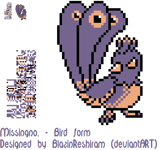 Missingno. Bird by BlazinReshiram on DeviantArt