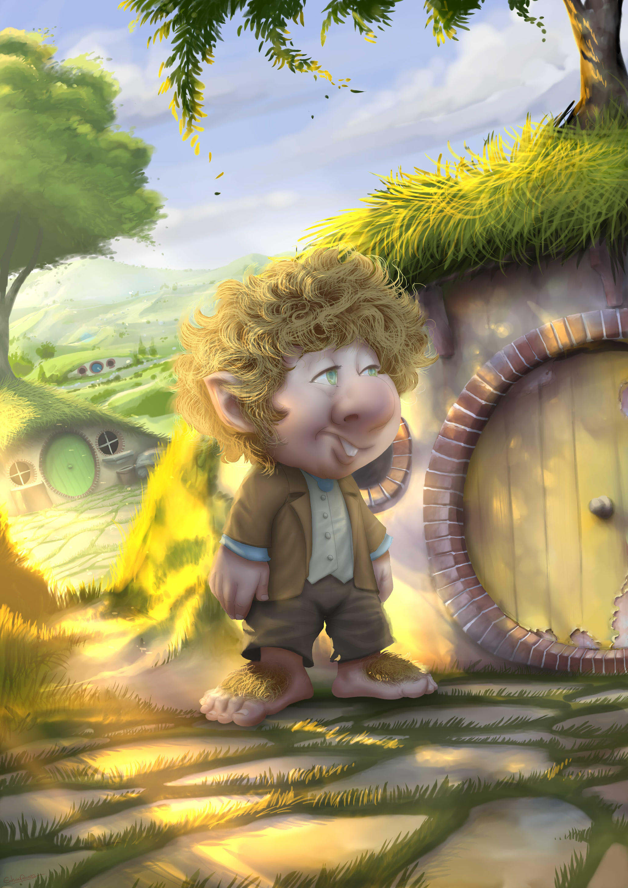 A Hobbit by Eddie Ferreira : r/ImaginaryVillages