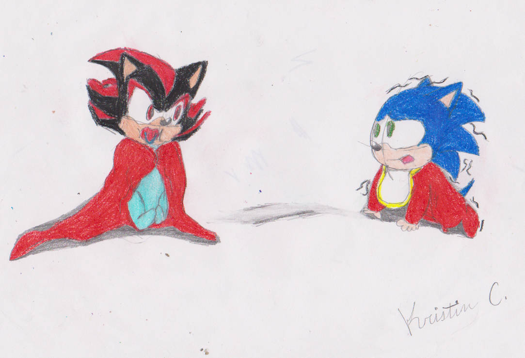 Baby Sonic and Shadow~ Not Sharing by MsLunarUmbreon on DeviantArt