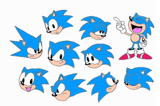 Concept art from Sonic Jam - Sonic (with color) by Sonicdude645 on ...