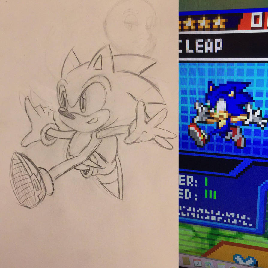 Sonic Battle Sprite Redraw - Sonic Leap by Sonicdude645 on DeviantArt