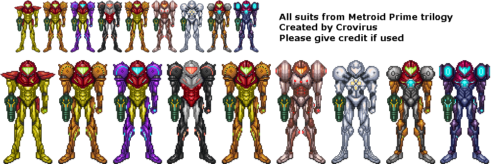 Metroid Prime trilogy suits by crovirus on DeviantArt