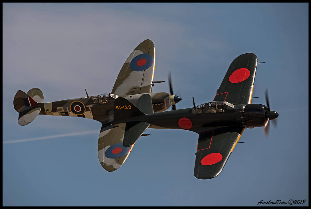 Supermarine Spitfire Mitsubishi Zero by AirshowDave on DeviantArt