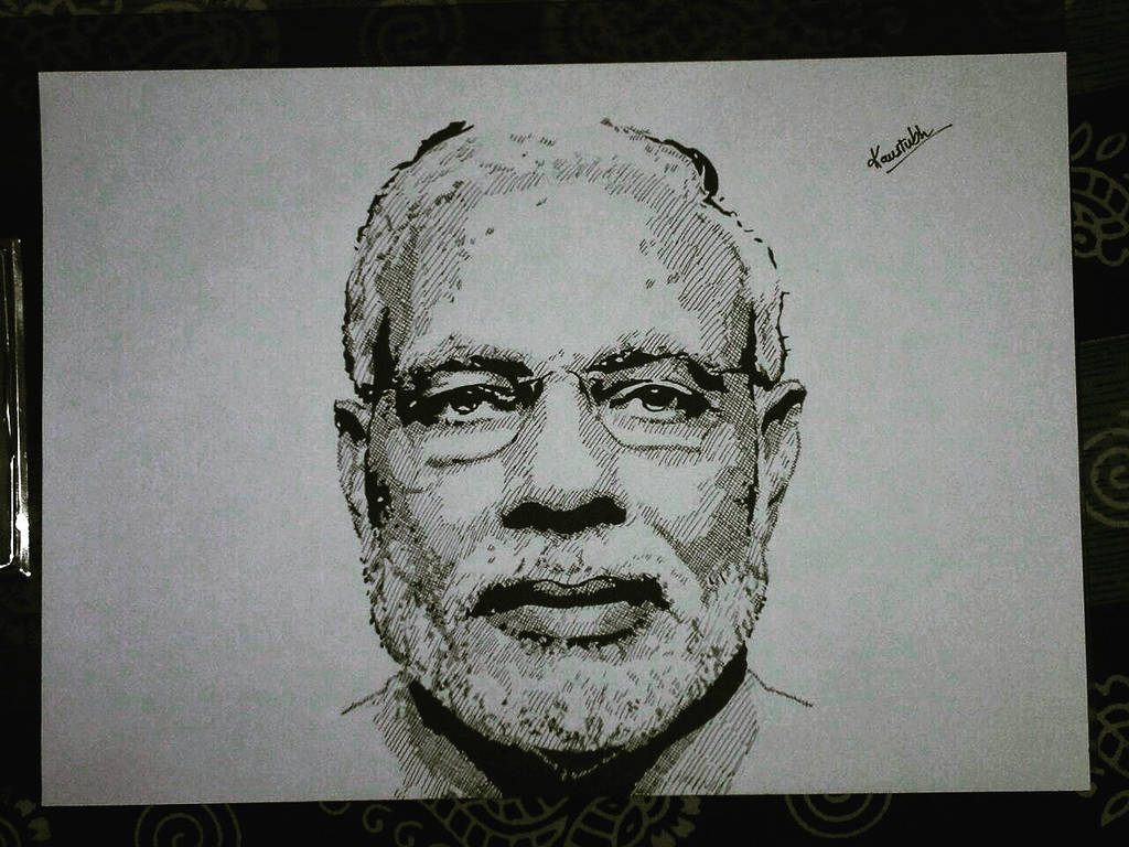 Narendra Modi Sketch (Indian PM) by kaustubh1605 on DeviantArt