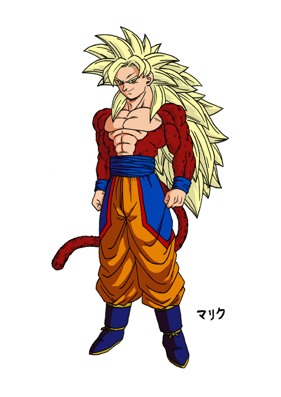 SSJ5 Son Goku (New Design - Colored version) by MalikStudios on DeviantArt