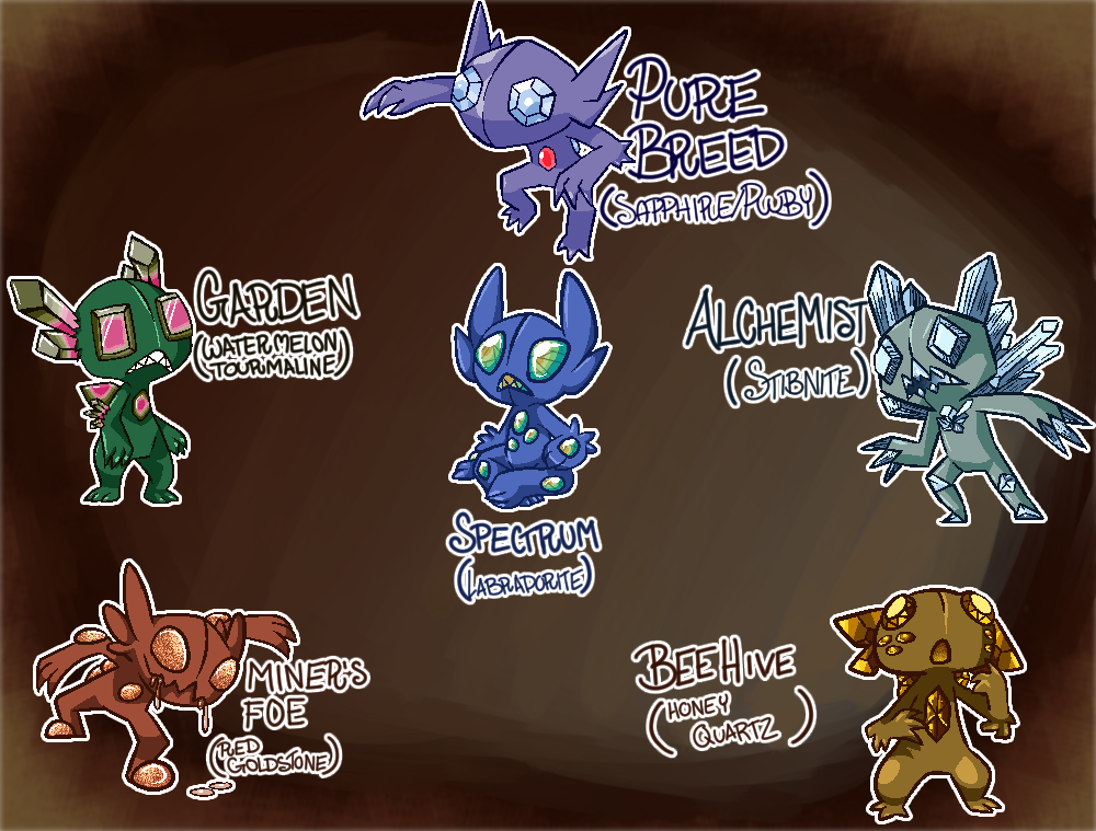 Sableye Variants by PonyPaintSplatter on DeviantArt