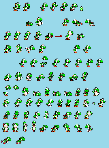 Full Vgdc Yoshi Sprite Sheet by MCI790 on DeviantArt