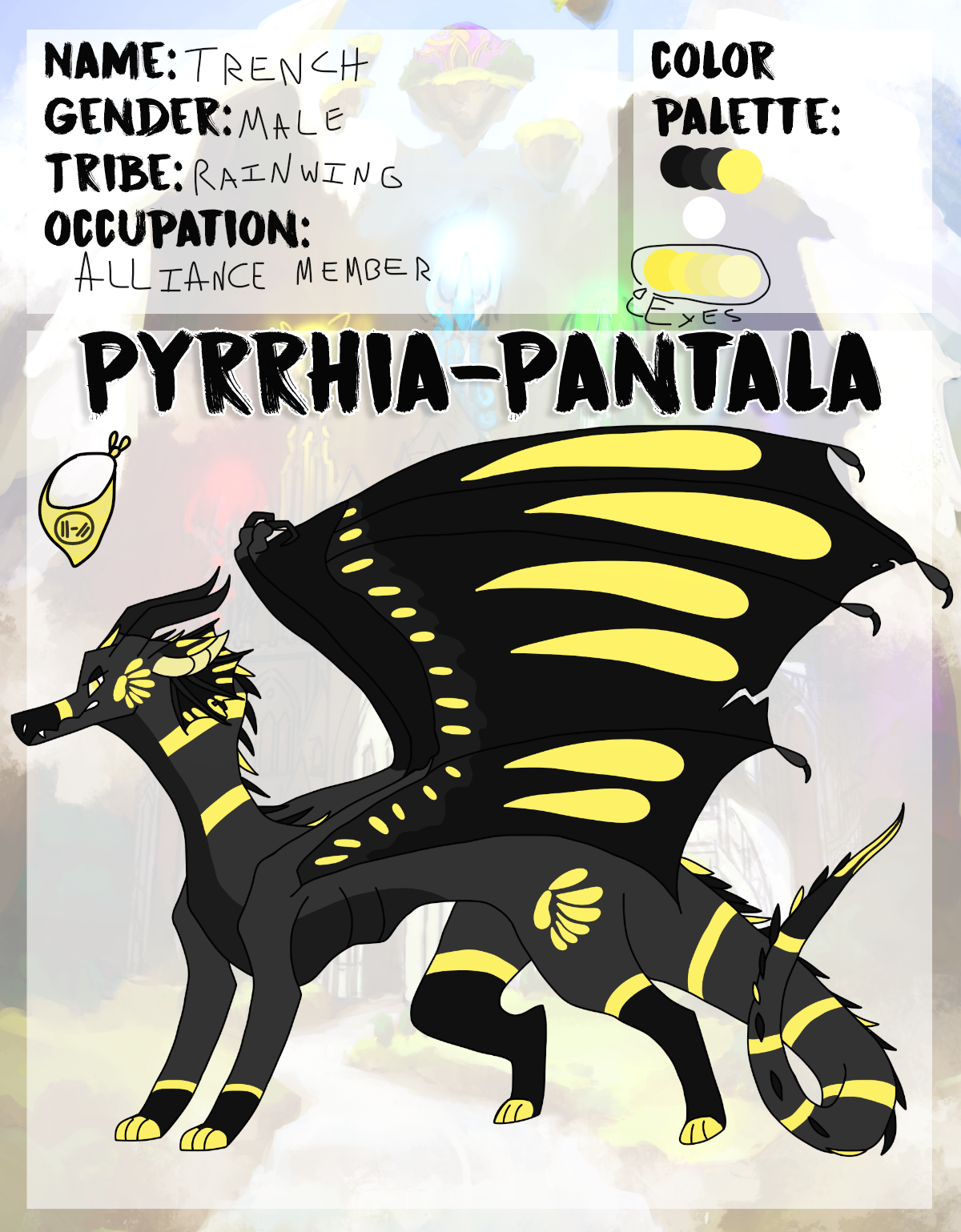 [Pyrrhia-Pantala AU] - Trench the RainWing by Biohazardia on DeviantArt