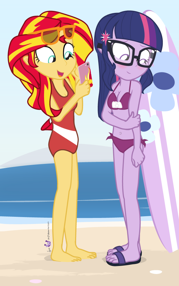#EQGDownUnderSummer: Sunset + Sci-Twi by dm29 on DeviantArt