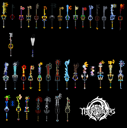 All my keyblades by TheKCroxas on DeviantArt