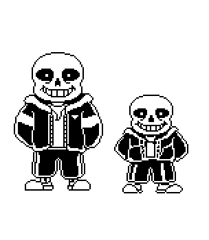 New Sans Sprite and the Original Sprite (UT:THM) by Xlyphon on DeviantArt