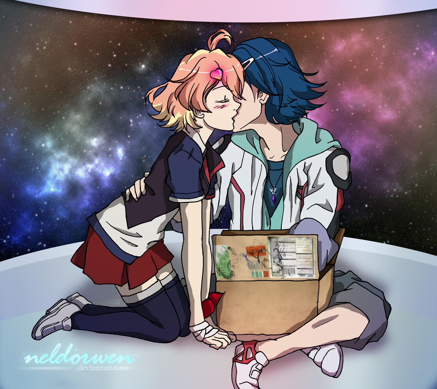 Macross Delta - Hayate and Freyja kiss by Neldorwen on DeviantArt