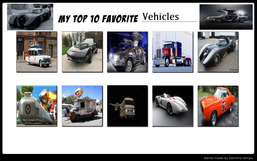 Top 10 Vehicles Meme by AlphaOmega-Duelist35 on DeviantArt