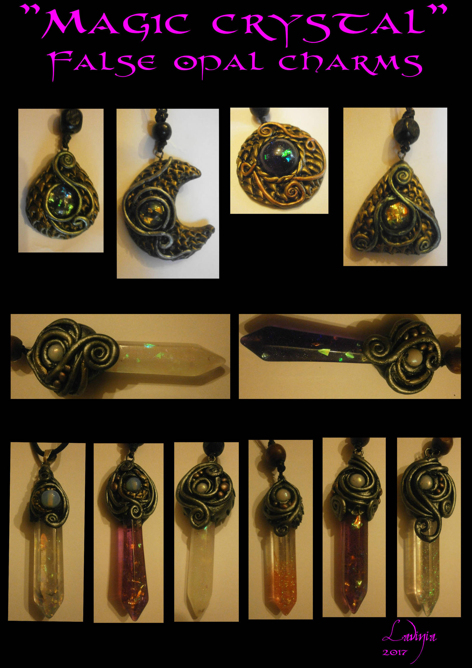 MAGIC CRYSTAL false opal charms by SkekLa on DeviantArt