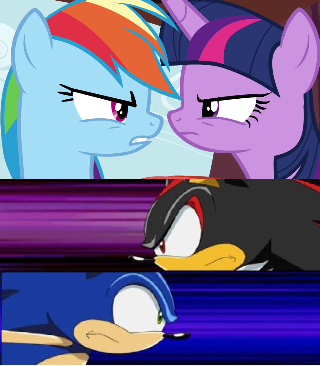 Sonic Vs Shadow And Rainbow Dash Vs Twilight. by brandonale on DeviantArt Sonic Vs Shadow And Rainbow Dash Vs Twilight. by brandonale on DeviantArt