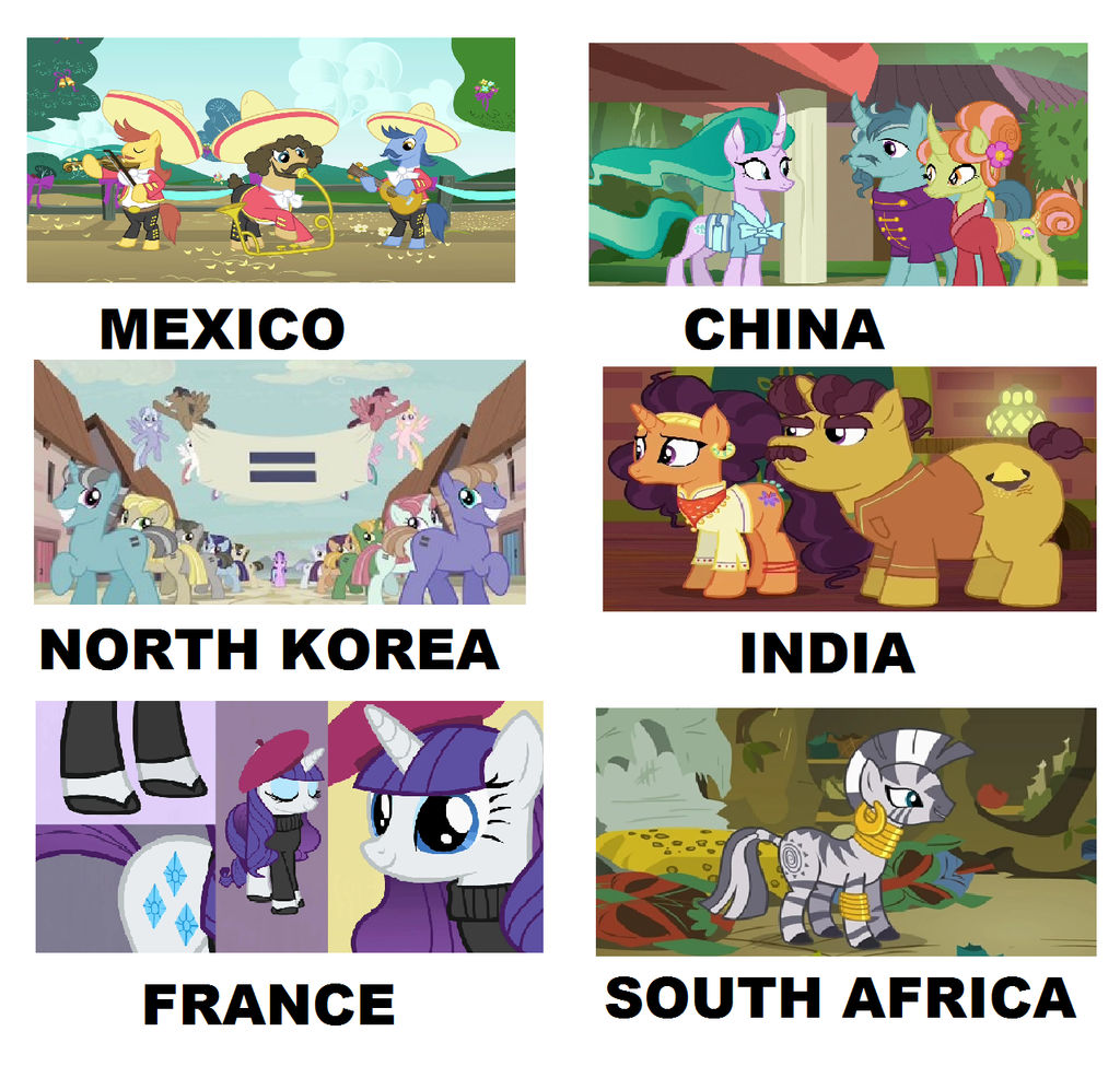Countries portrayed by My Little Pony Meme. by brandonale on DeviantArt Countries portrayed by My Little Pony Meme. by brandonale on DeviantArt