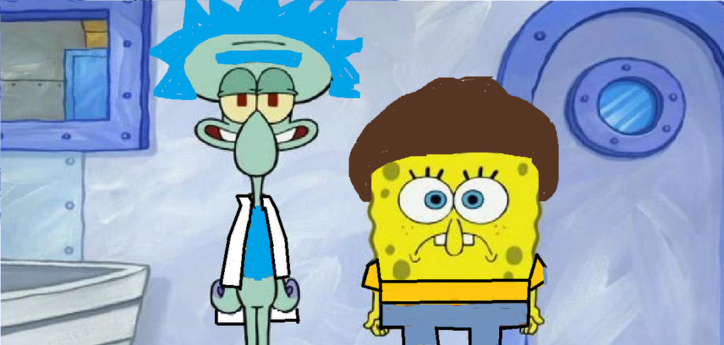 Squidward and Spongebob as Rick and Morty. by brandonale on DeviantArt